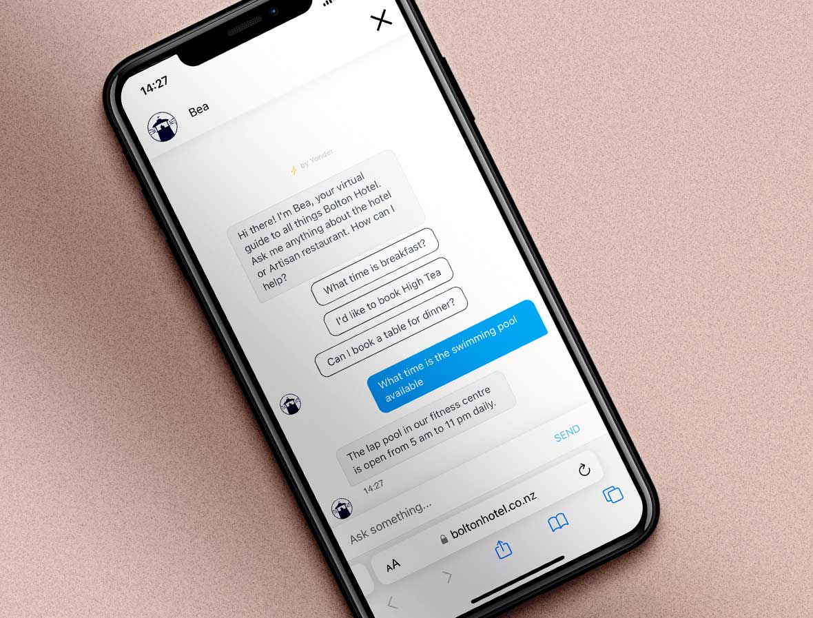 Meet Bea | Bolton Hotel AI Chatbot » Bolton Hotel